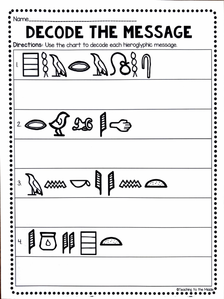 Hieroglyphics_Student_Sheet | PDF