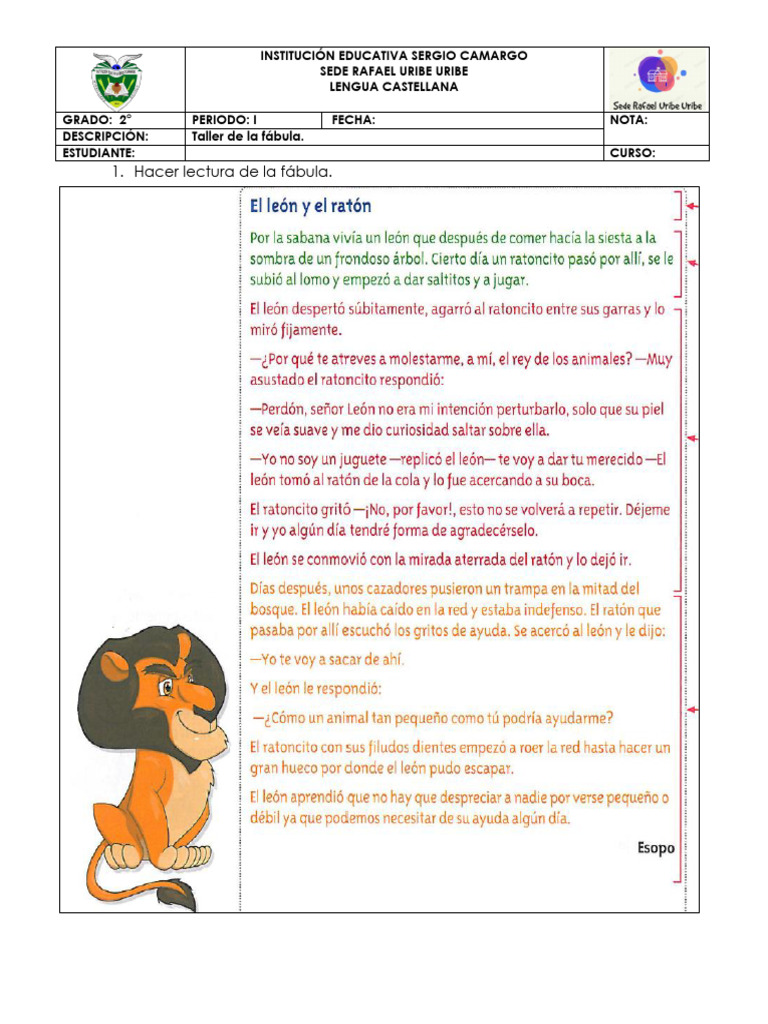 Taller La Fábula | PDF