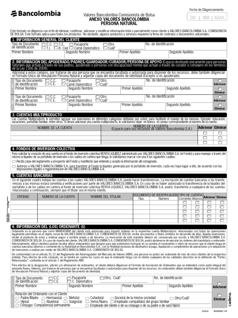 VB-007-8000698-V9_Anexo_Valores_Bancolombia_PN | PDF | Portafolio ...