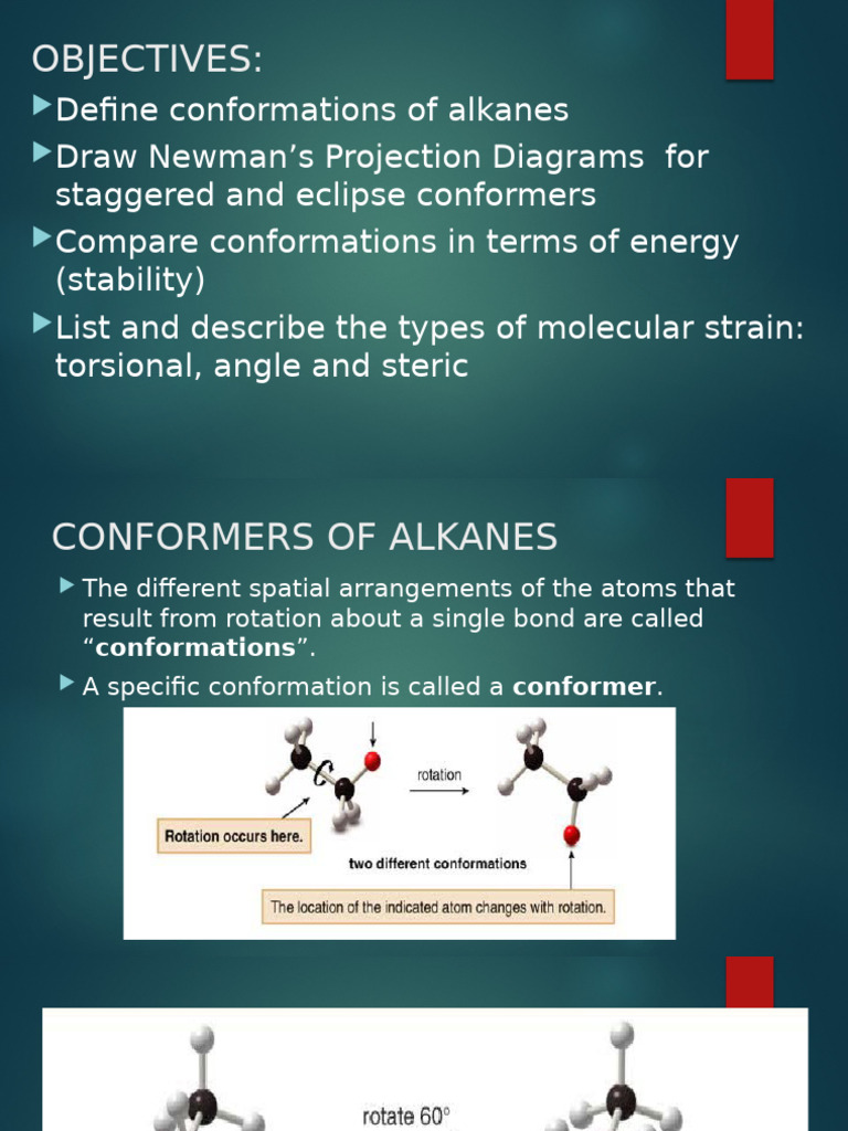 Conformers and Strain in Alkanes | PDF | Conformational Isomerism | Alkene