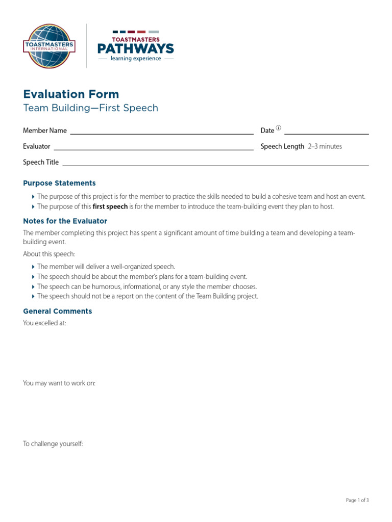 Team Buildingevaluation Resource | PDF | Speech | Gesture