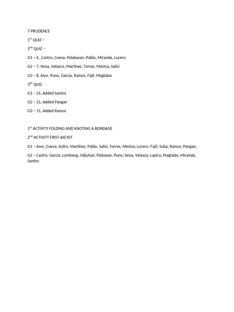 Activities Quiz 7 Prudence | PDF