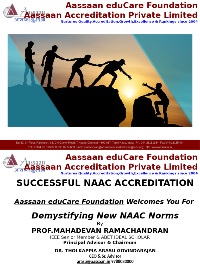 NAAC Accreditation Insights for Institutions | PDF
