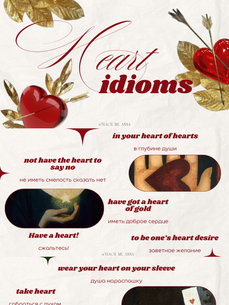 Heart Idioms and Their Meanings | PDF
