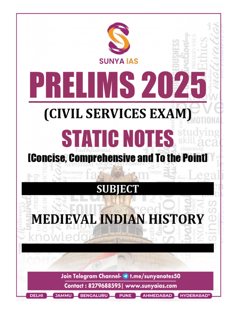 Medieval History - Sample - Static Notes | PDF