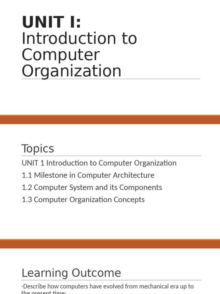 Introduction to Computer Organization | PDF | Computer Data Storage ...