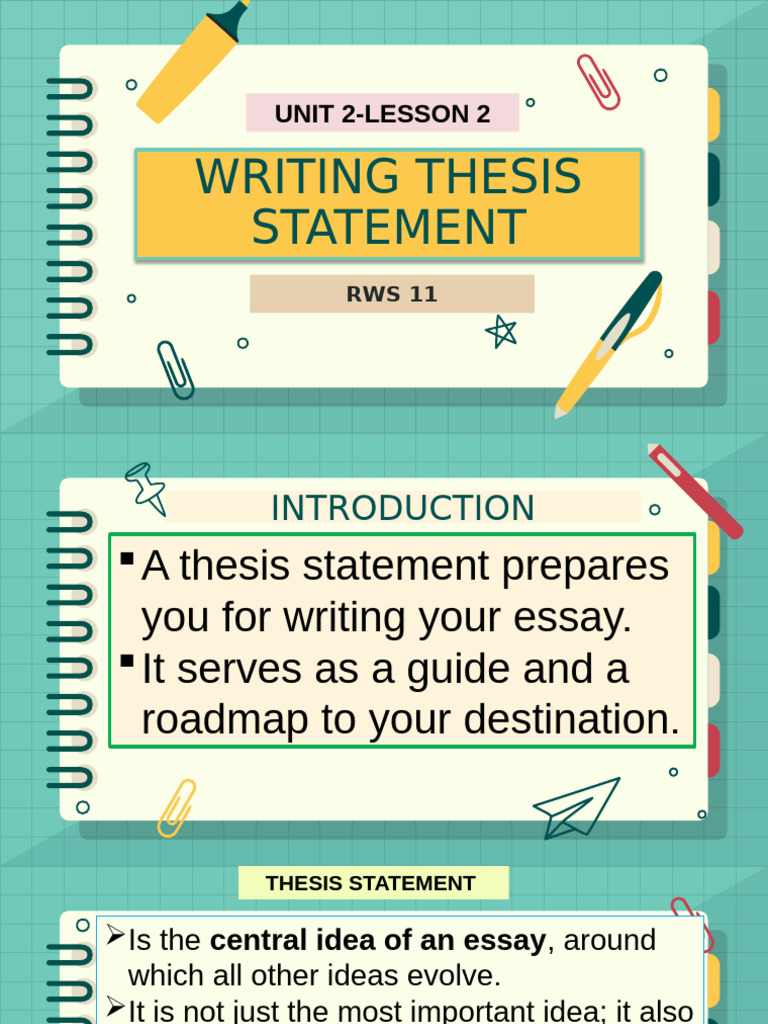 Writing Thesis Statement | PDF | Essays | Thesis