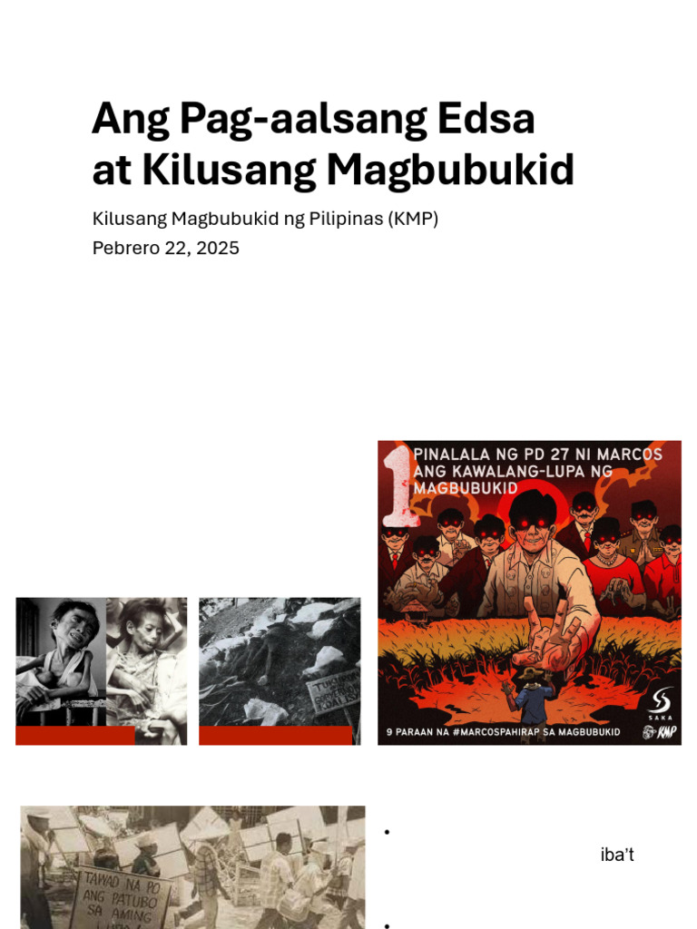 Ang Pag-Aalsang Edsa at Kilusang Magbubukid | PDF