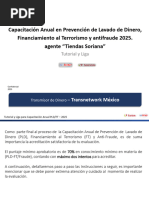 Guía Capacitación PLD 2025 Transnetwork | PDF | Botón (Computación ...