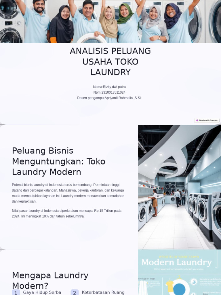 Peluang Usaha Toko Laundry Modern | PDF