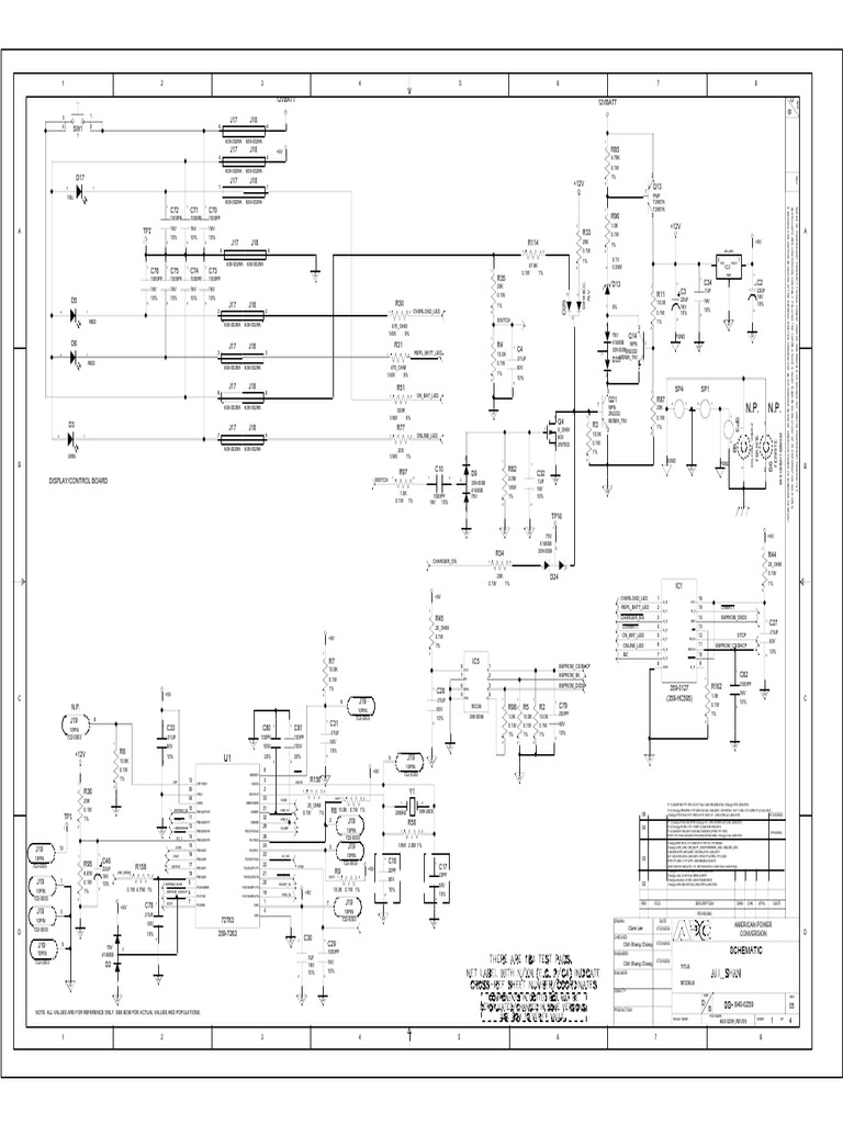 APC Back-Ups - Rs - 500 Schematic 640 - 0259 - REV05 | PDF