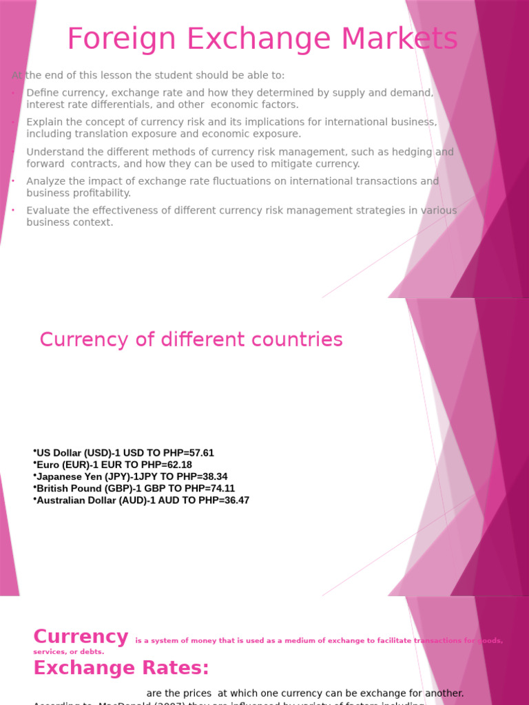 Foreign Exchange Markets BOOK | PDF | Financial Risk | Exchange Rate