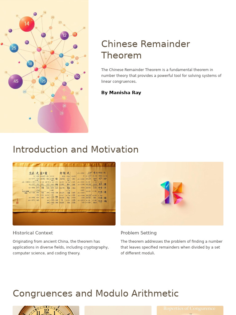 Chinese-Remainder-Theorem | PDF | Algorithms | Mathematics