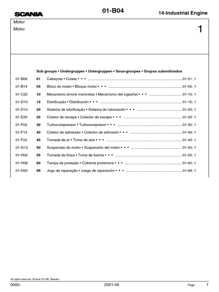 Componentes del Motor Scania | PDF | Máquinas | Partes de vehículo