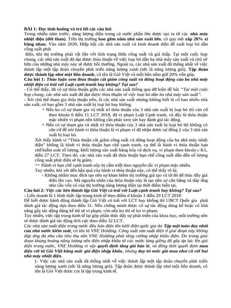 Tinh huống LCT | PDF