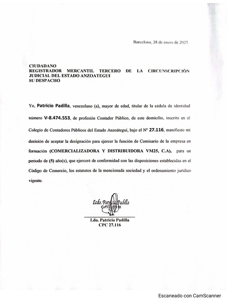 Patricio Comisario vm25 | PDF