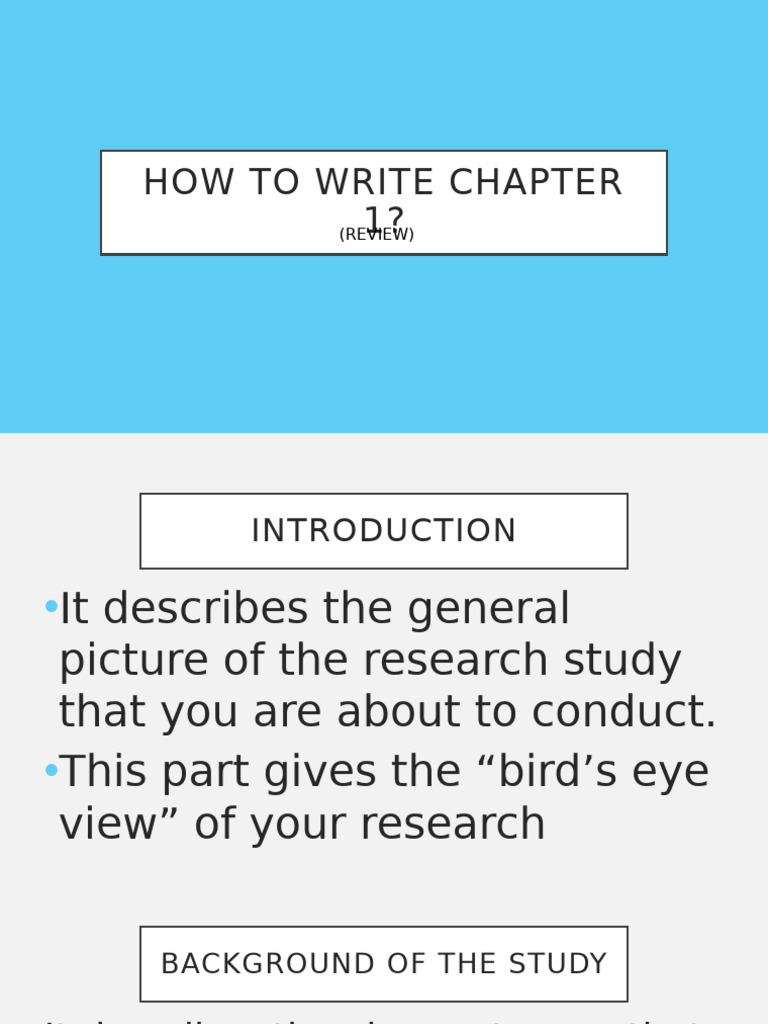 Guide to Writing Research Chapters | PDF | Hypothesis | Statistical ...