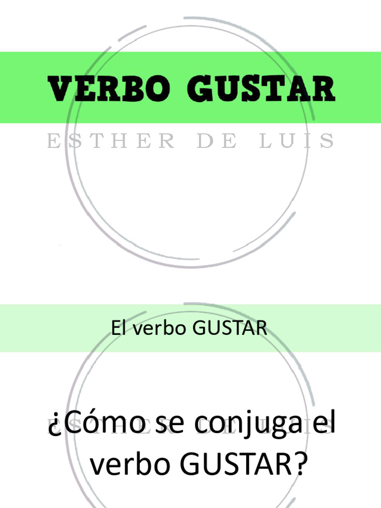 Verbo Gustar Alumnos | PDF | Verbo | Plural