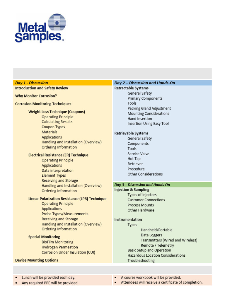 Product Training Metal Samples | PDF