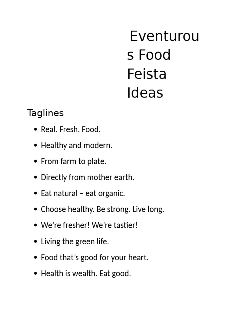 Food Feista Ideas | PDF