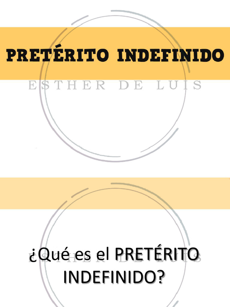 Qué es el pretérito indefinido | PDF | Verbo | Lingüística