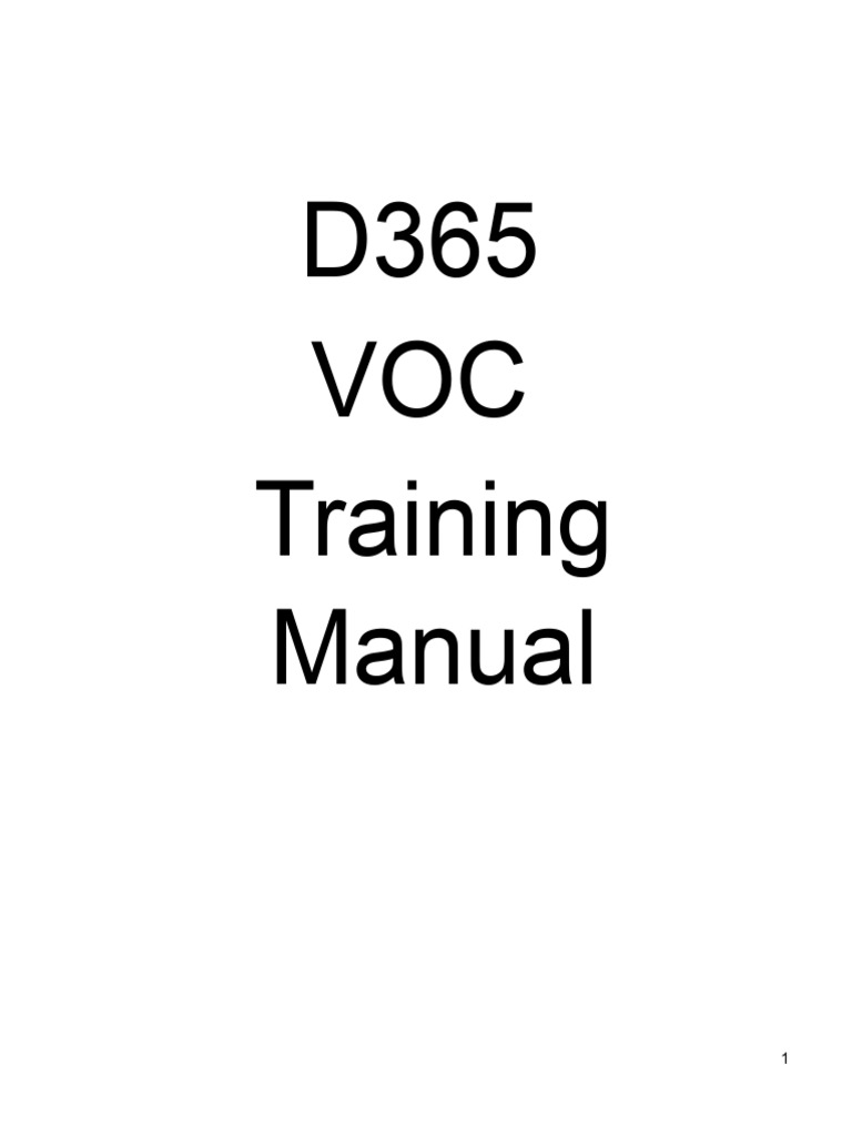 d365 VOC | PDF | Warehouse | Computing