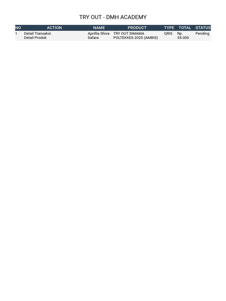 Try Out - DMH Academy | PDF