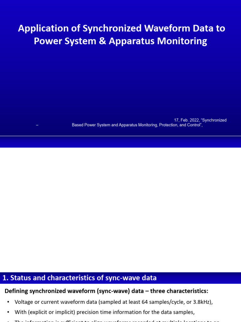 Synchronized Waveform Data Applications | PDF | Applied Mathematics ...