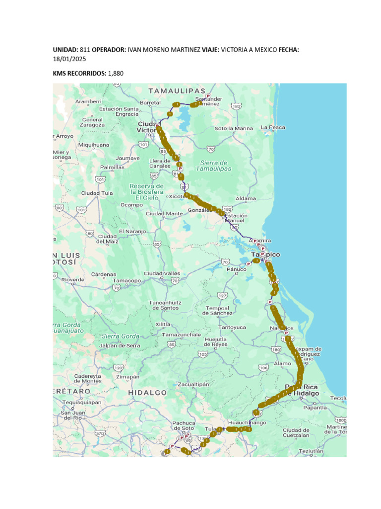 RECORRIDO 811 18 ENE | PDF