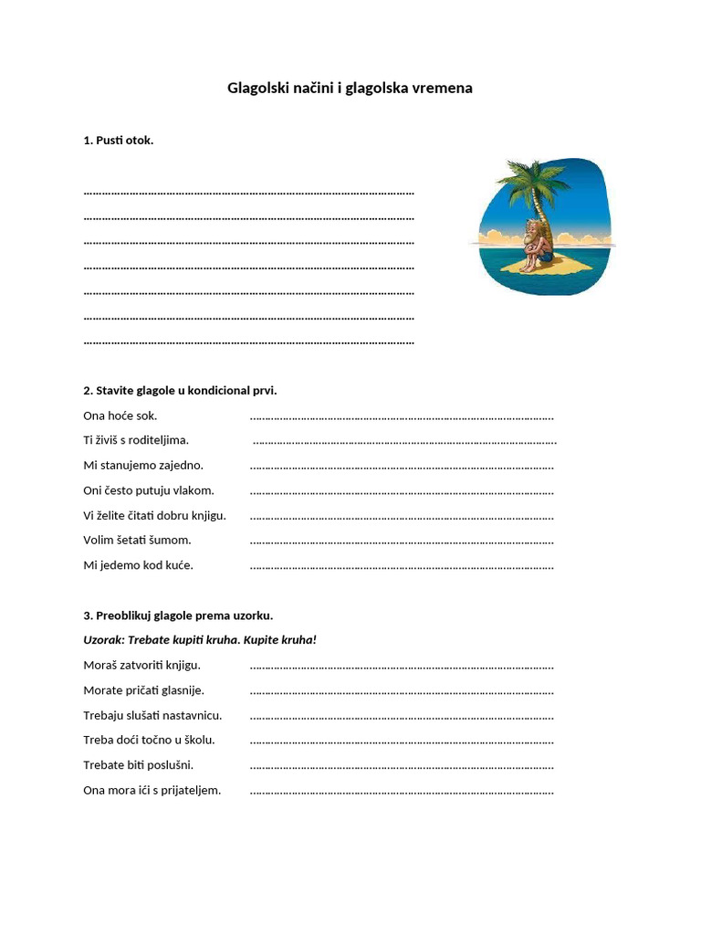 Glagolski Načini I Glagolska Vremena | PDF
