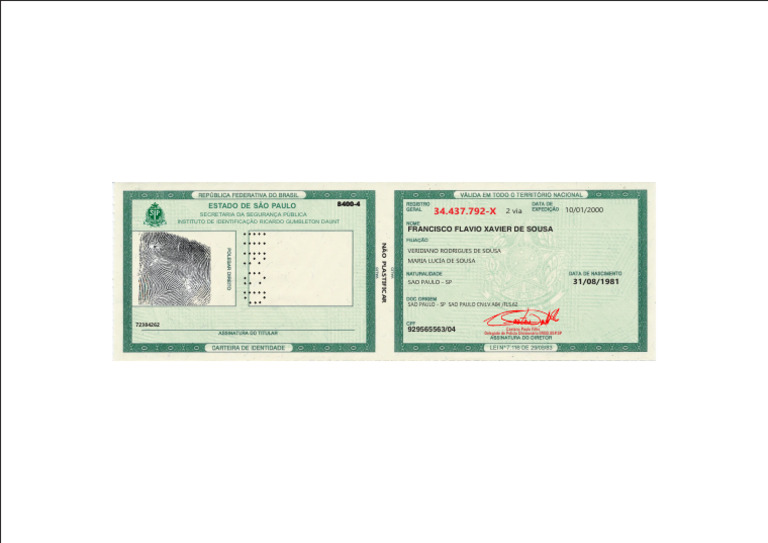 RG Editavel SP 3 | PDF