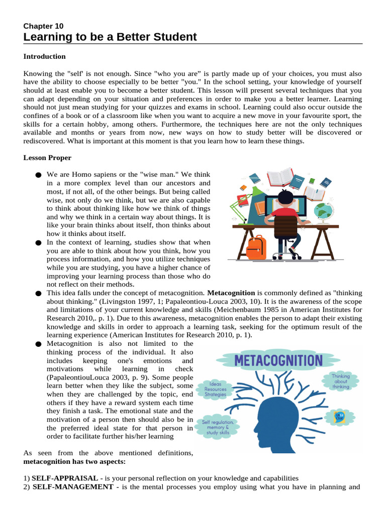 Enhance Learning Through Metacognition | PDF | Metacognition | Learning