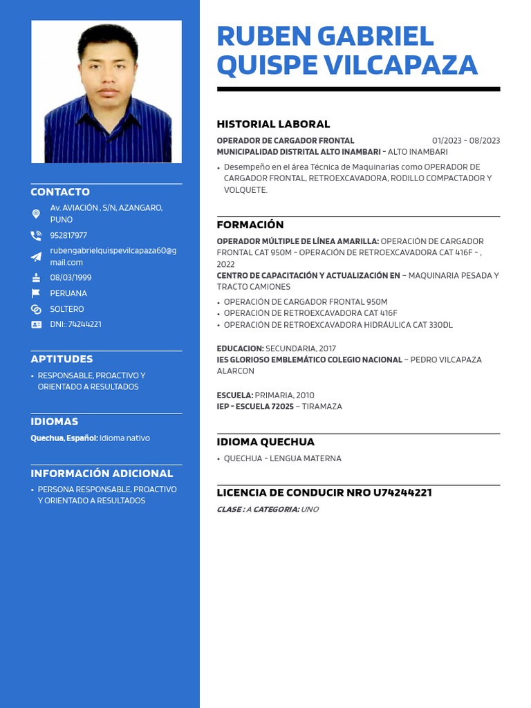 Cv-Ruben Gabriel | PDF