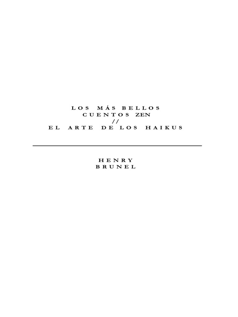 Brunel Henry Los Mas Bellos Cuentos Zen | PDF