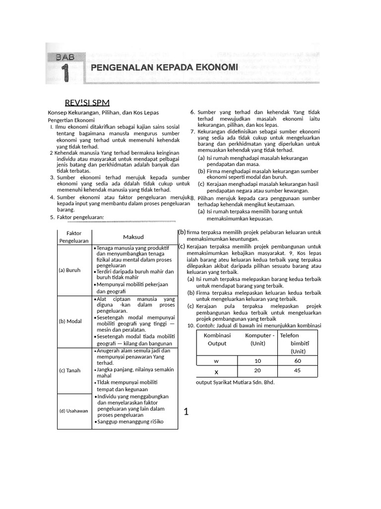 Nota Ekonomi T4 Full? | PDF