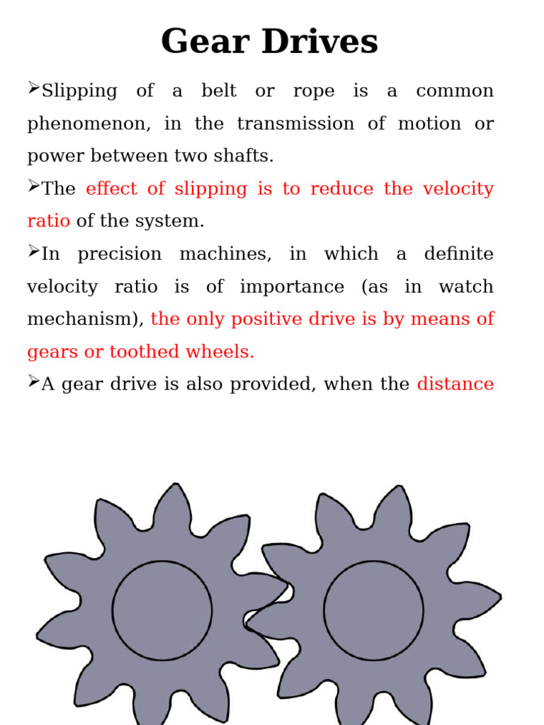 BME - Unit-3 Gear Drive | PDF | Gear | Machines