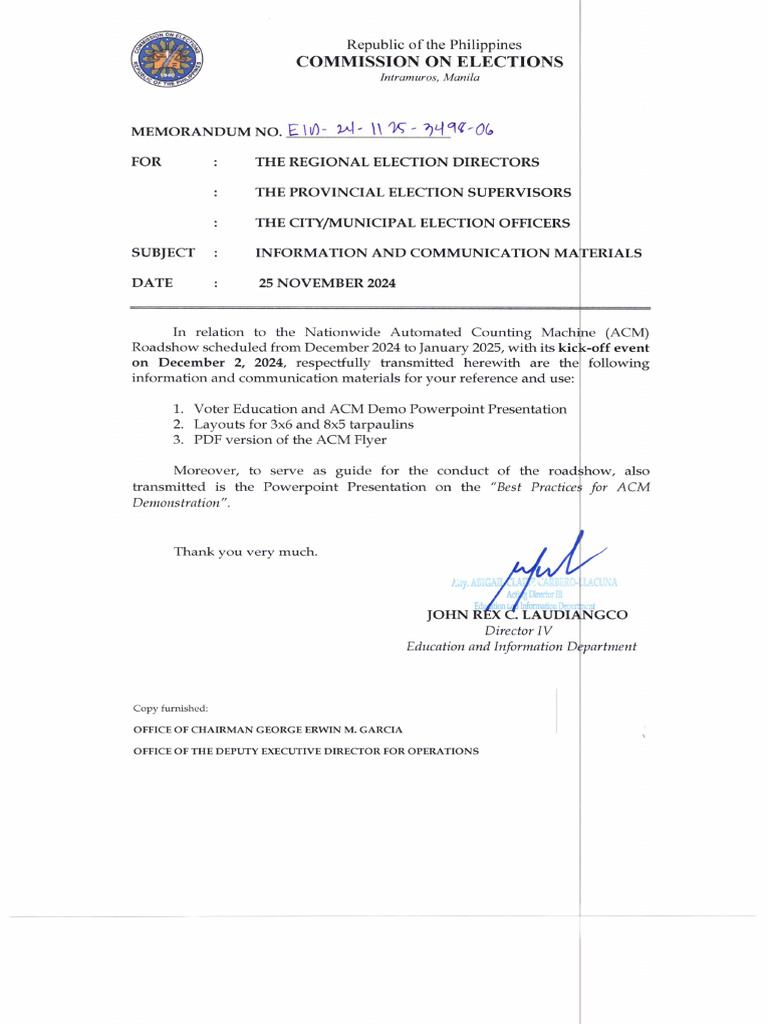 ACM Demo Roadshow Materials | PDF