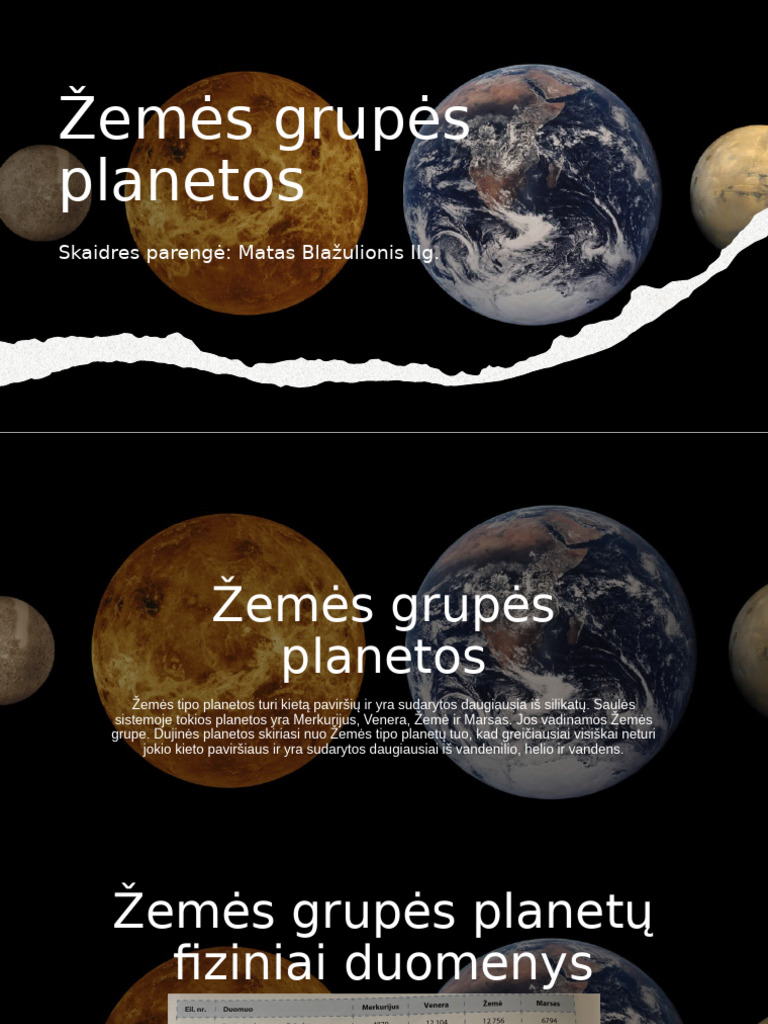 Žemės Grupės Planetos | PDF