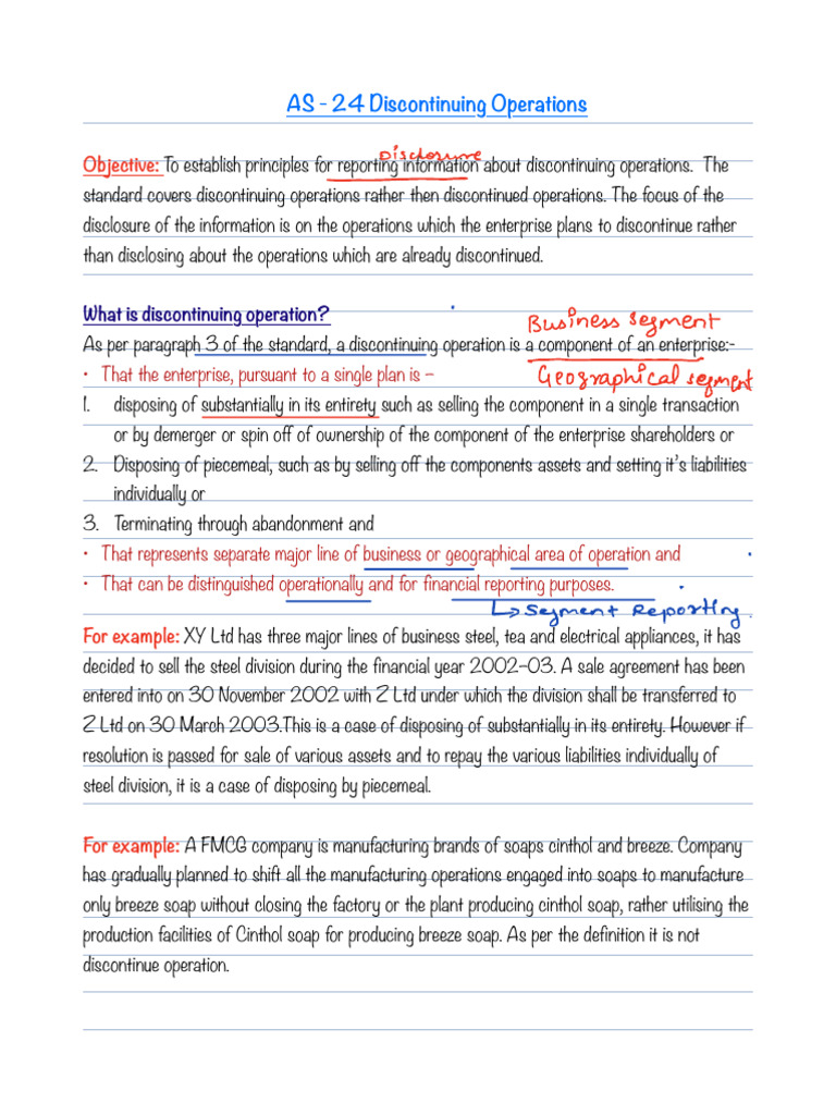 Discontinuing Operations Reporting Guide | PDF | Expense | Cash Flow ...