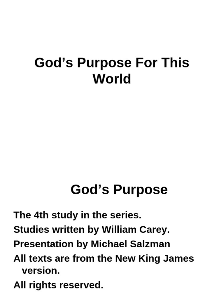 Gods Purpose For This World Pdf Sin Heaven 9623
