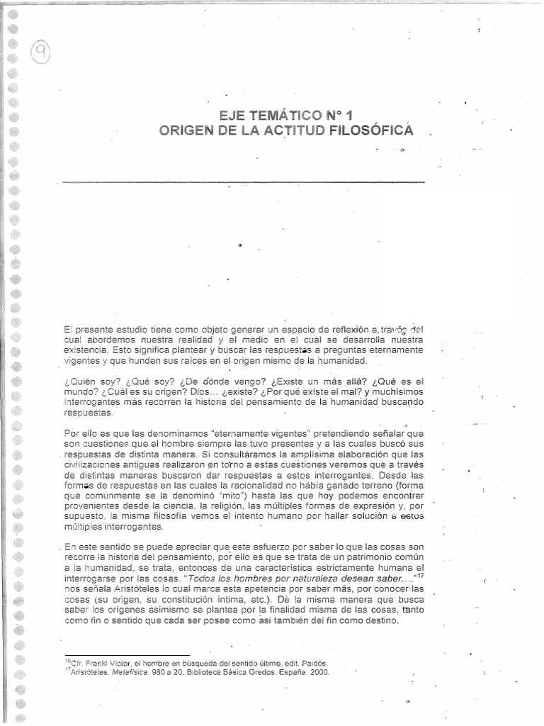 2-Cartilla Filosofia - El Origen de La Actitud Filosofica | PDF ...