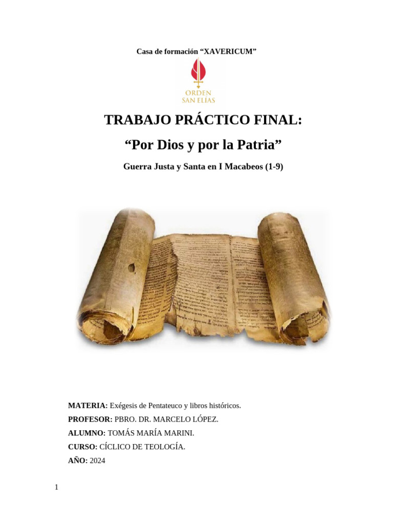 Macabeos, Por Dios y Por La Patria | PDF | Macabeos | Alejandro el Grande