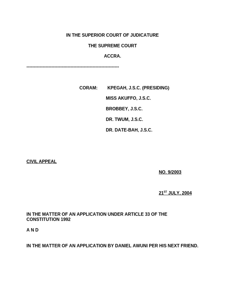 MARIAN AWUNI VRS WEST AFRICAN EXAMINATION COUNCIL | PDF | Writ | Mandamus