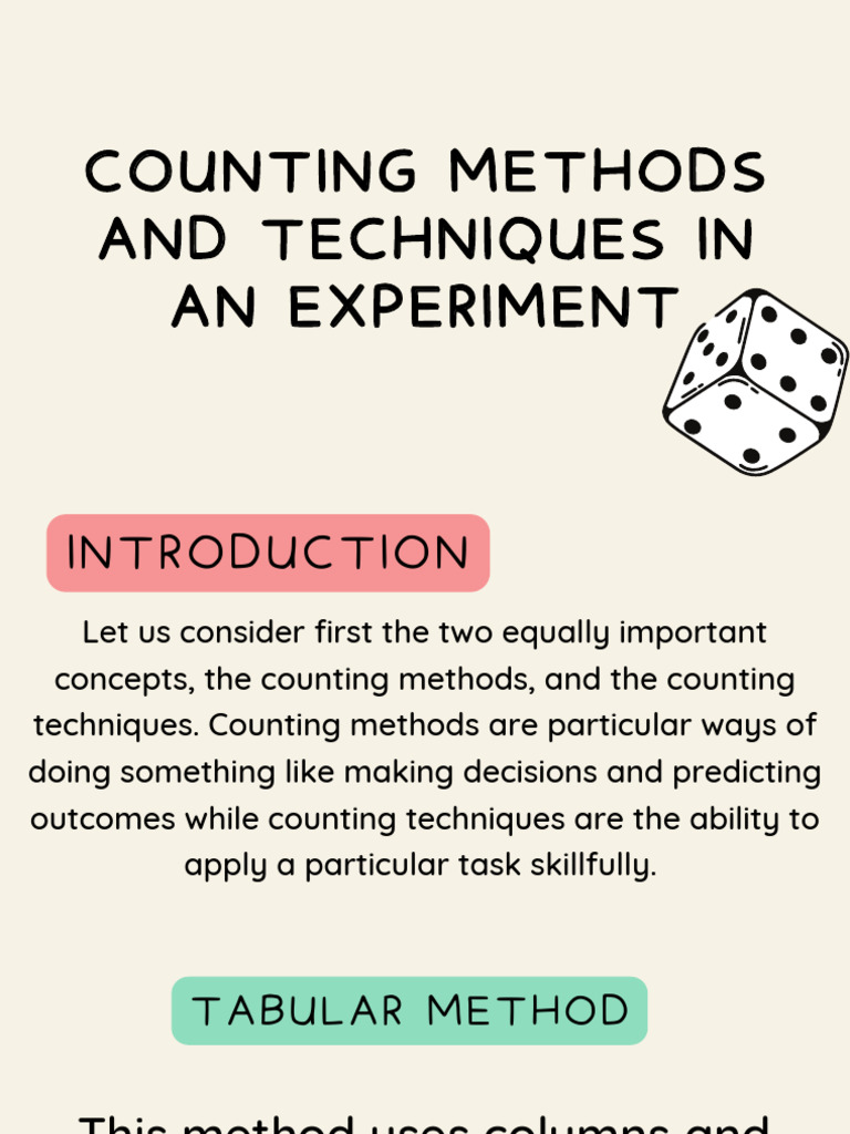 Counting Methods and Techniques Explained | PDF