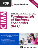 CIMA BA1 Exam Prep and Resources | PDF