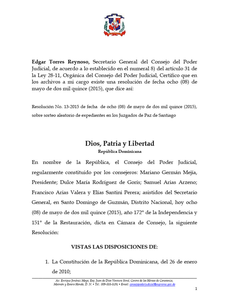 RPJ_13_2015 | PDF | Judicaturas | Justicia