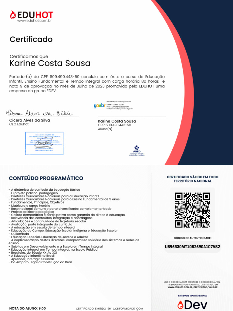 Certificado 2 Assinado | PDF