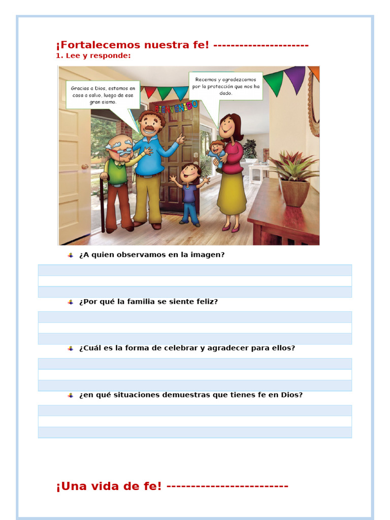 Fichas de Religión 12-08 | PDF