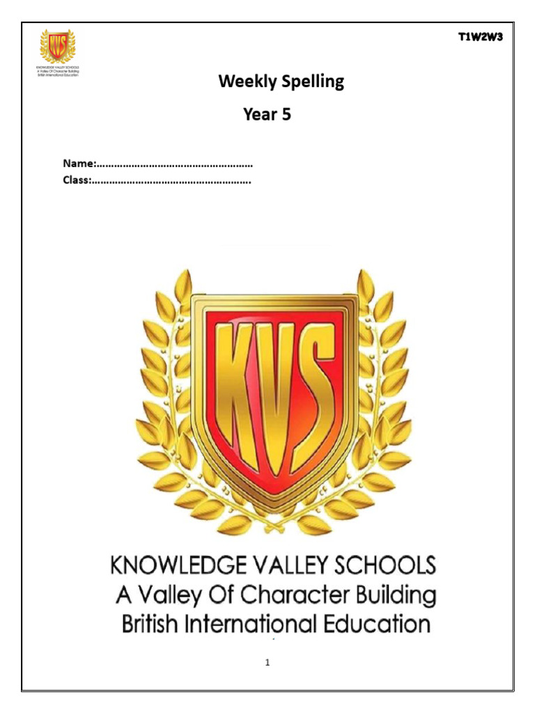 Weekly Spelling 2 Y5 | PDF