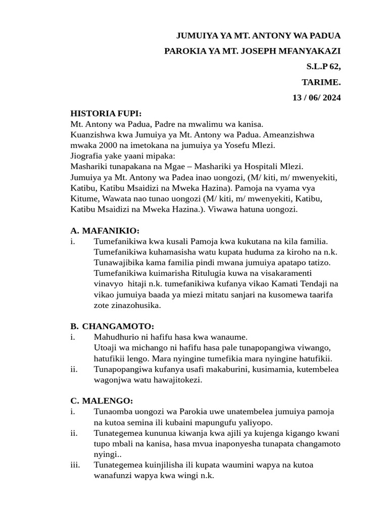Historia Fupi | PDF
